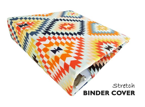 Aztec Fabric Binder Cover in Your Choice SOUTHWEST Stretch | Etsy