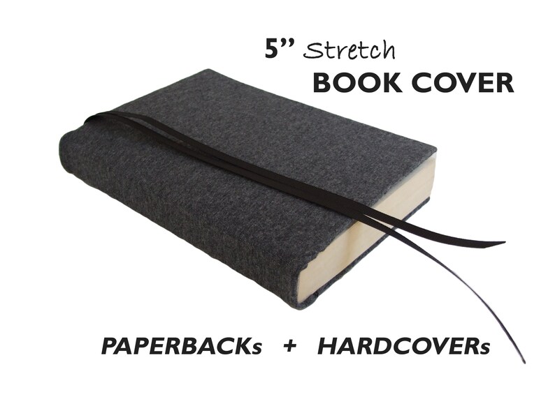 Paperback Book Sleeve Hardback Book Cover DARK GREY HEATHER | Etsy