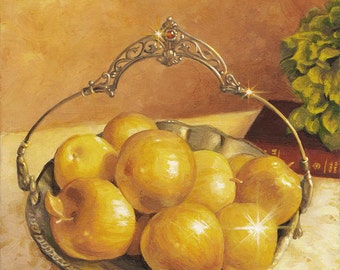 Apple painting | Etsy