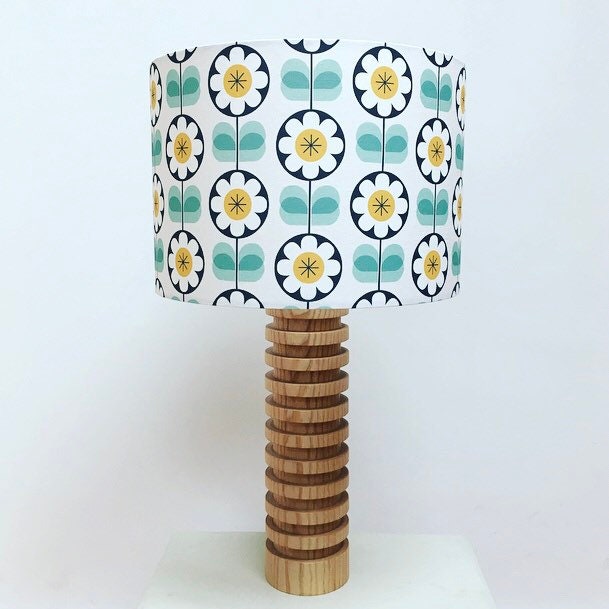 Lampshade, Lamp Shade, Daisy Lampshade, Daisy Pattern, Mustard Daisy ...
