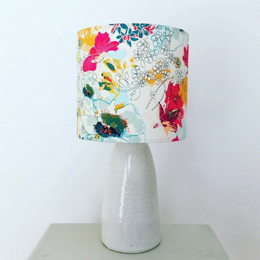Lampshade, Lamp Shade, Floral Lampshade, Bright Floral Lampshade ...