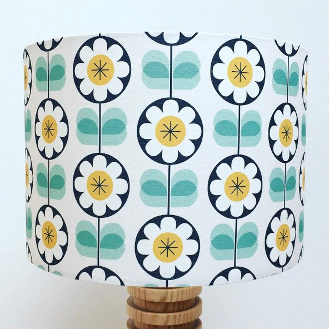 Lampshade, Lamp Shade, Daisy Lampshade, Daisy Pattern, Mustard Daisy ...
