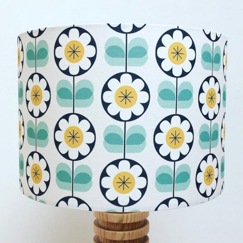 Lampshade Lamp Shade Daisy Lampshade Daisy Pattern Mustard | Etsy