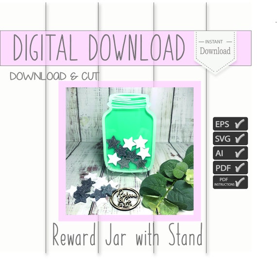 Digital Download Reward Jar With Stand-stars & | Etsy