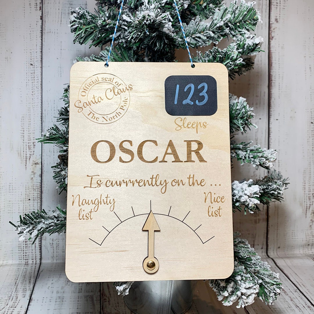 Naughty Nice Christmas Behaviour Chart-laser Cut-personalised - Etsy ...