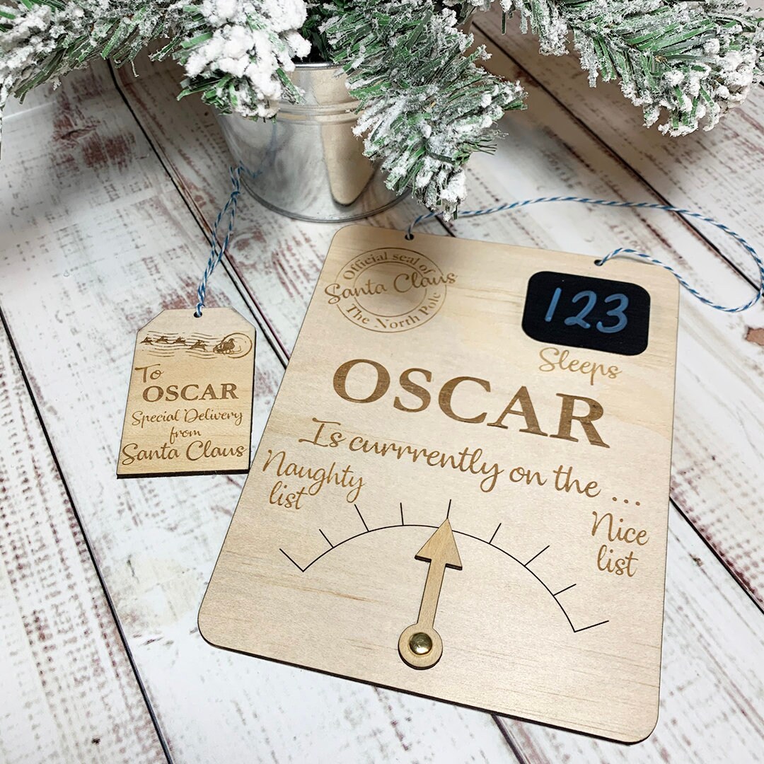 Naughty Nice Christmas Behaviour Chart-laser Cut-personalised - Etsy ...