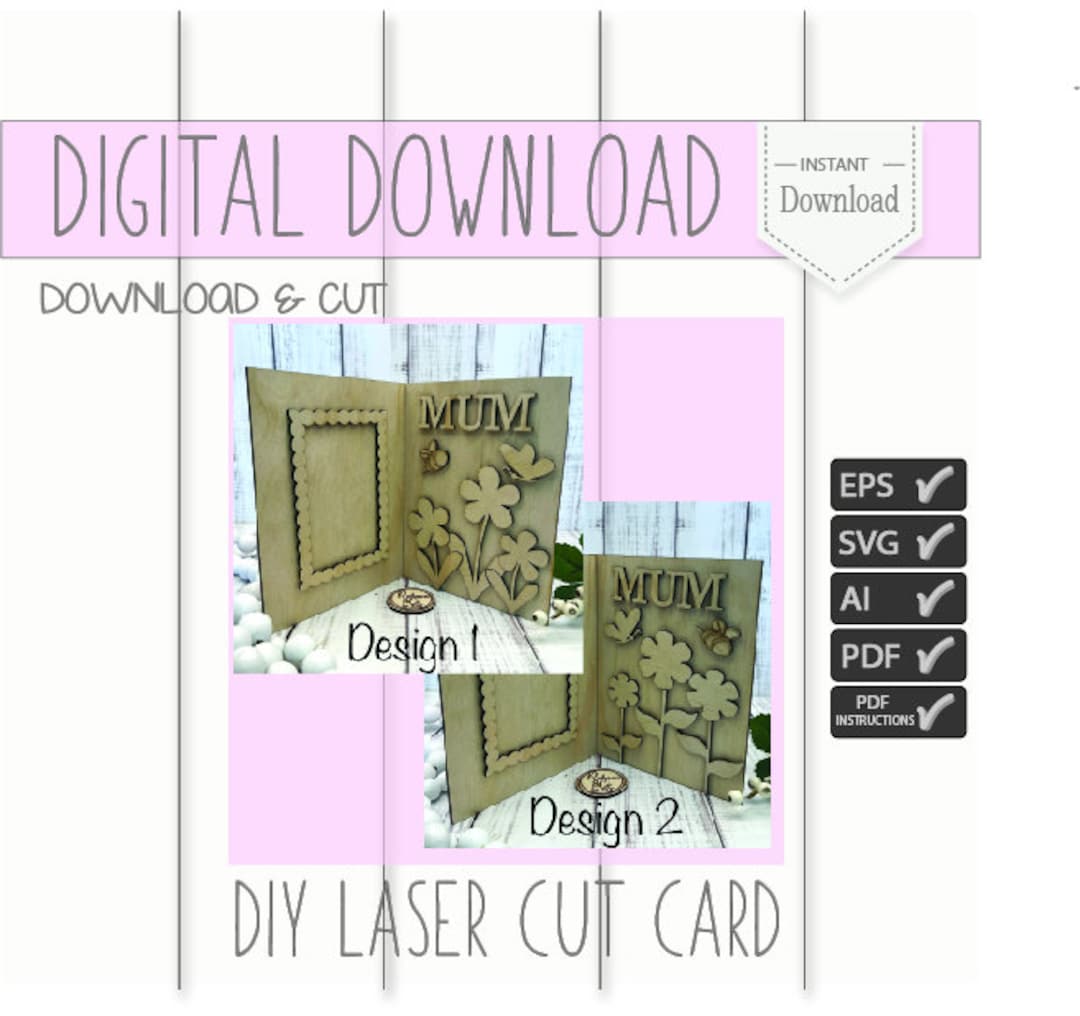 Digital Download- Personalised Card-svg-ai-pdf-svg-laser Cut File - Etsy