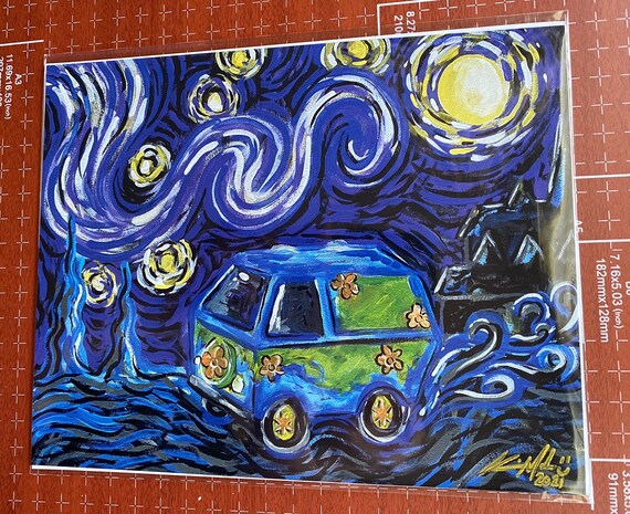 PRINT starry Mystery Fanart Mashup Starry Night - Etsy