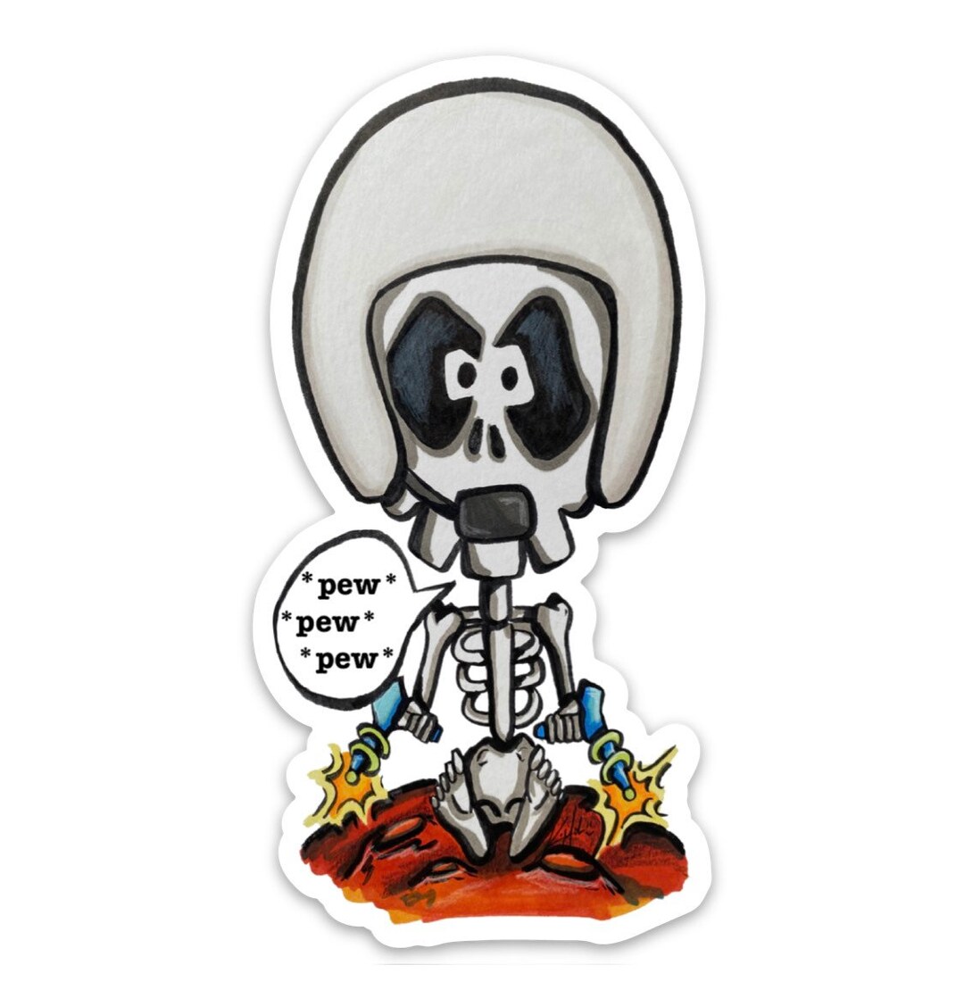 STICKER, Veteran Made, Skullzy Skully, Spaceforce, Veteran Humor, Vinyl ...