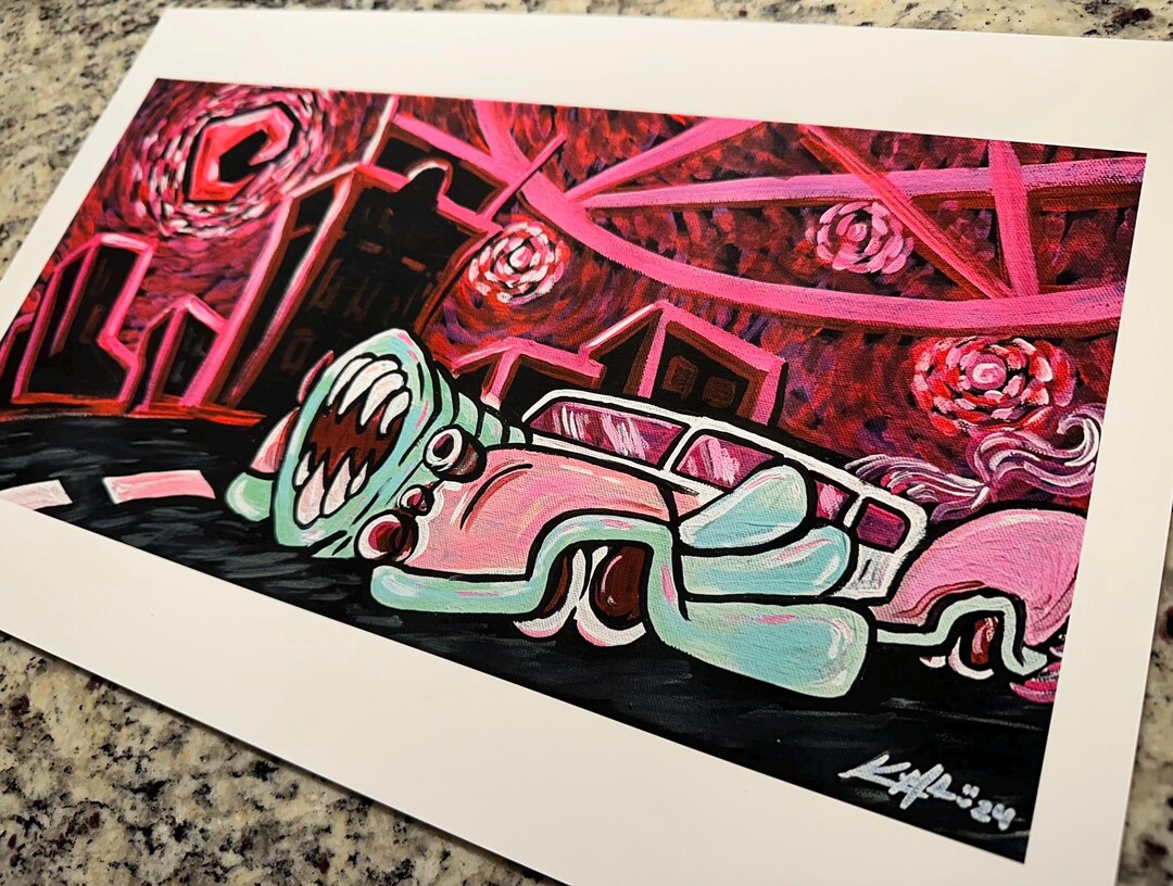 Starry Hotel, Limo, Hell, Parody Art, Mashup Art, Starry Night - Etsy