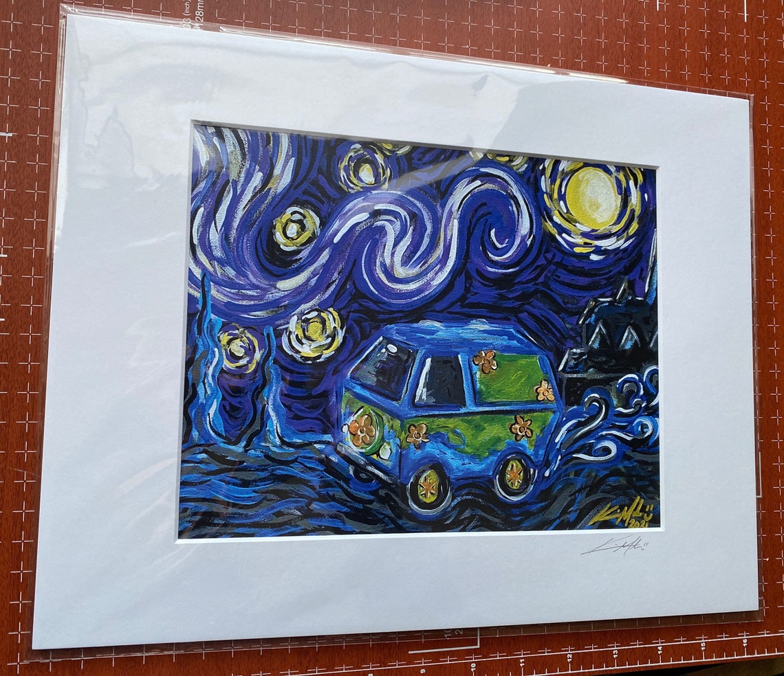 PRINT starry Mystery Fanart Mashup Starry Night - Etsy