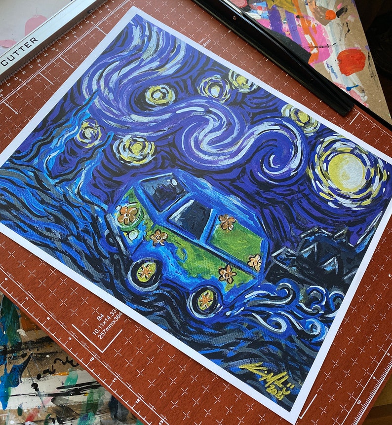 PRINT starry Mystery Fanart Mashup Starry Night - Etsy