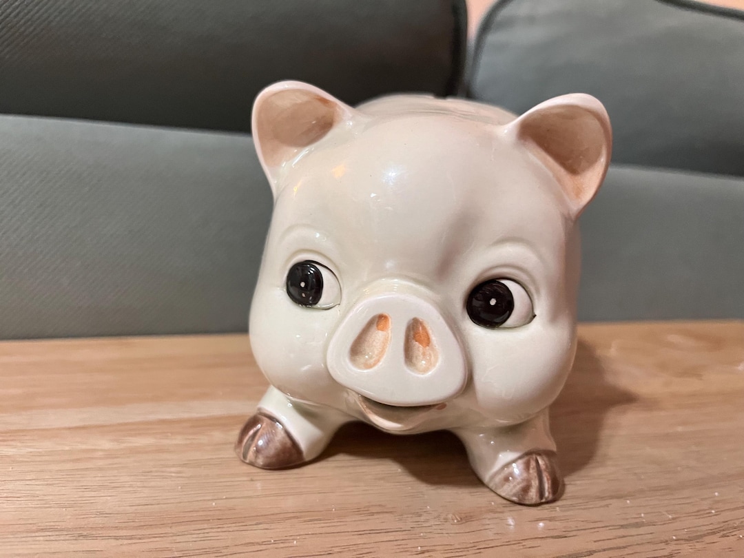 Vintage OMC Japan Ceramic Piggy Bank - Etsy