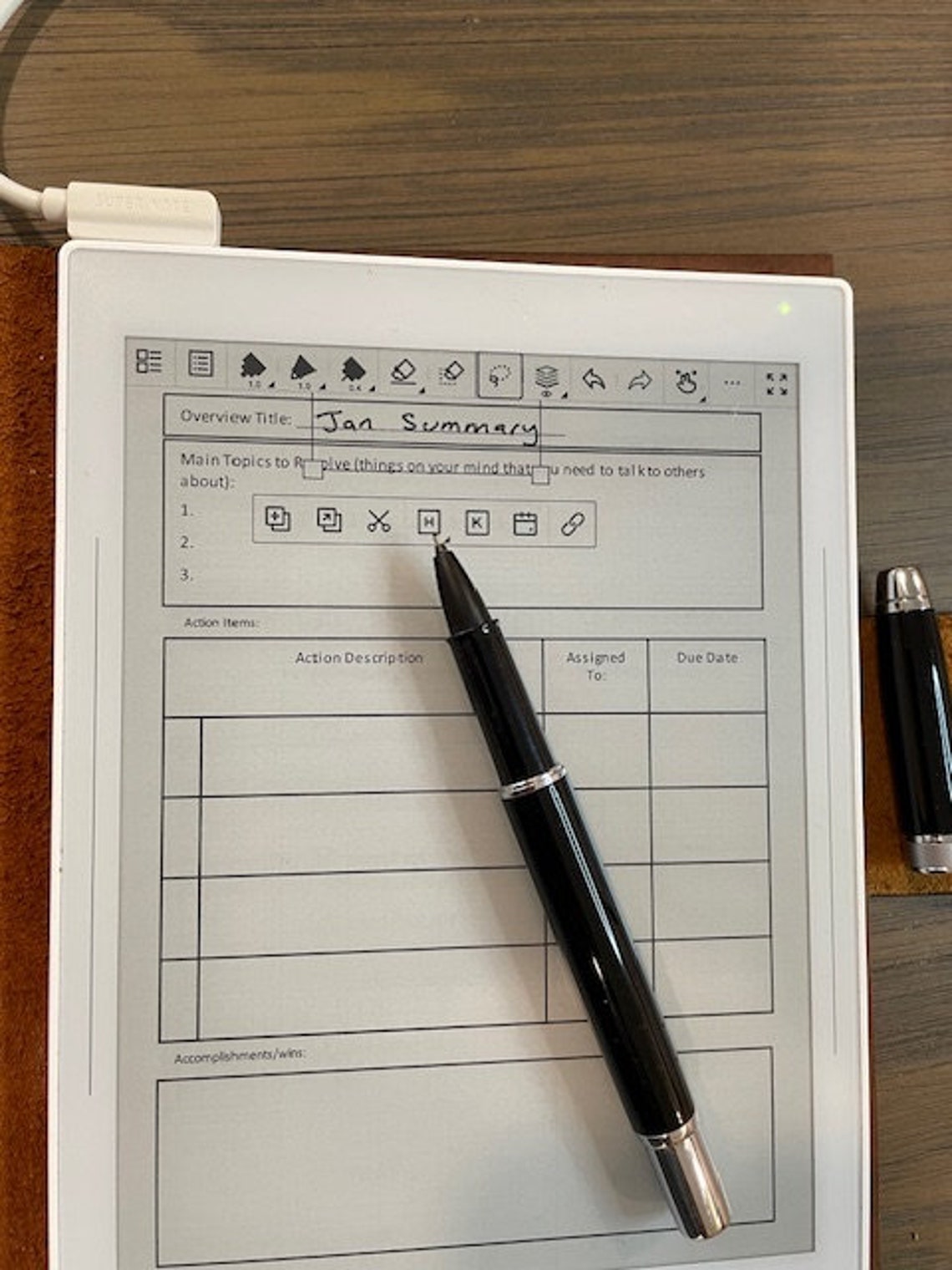 Supernote Nomad A6X2 Meeting Notes Template or Subject Notes - Etsy