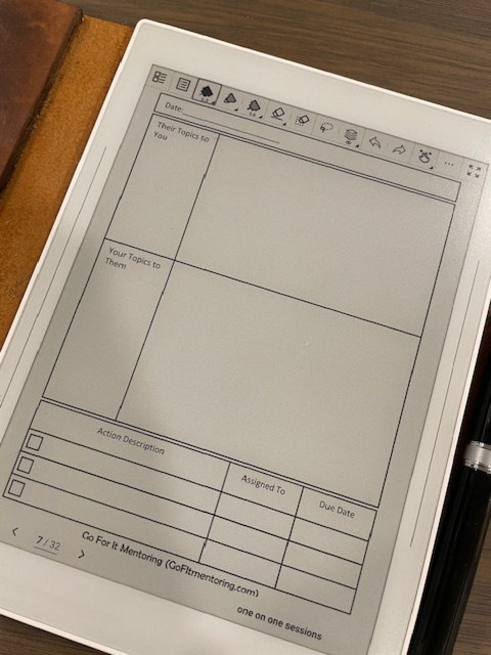 Supernote Nomad A6 Meeting Note and One-on-one Session Templates- My 2 ...