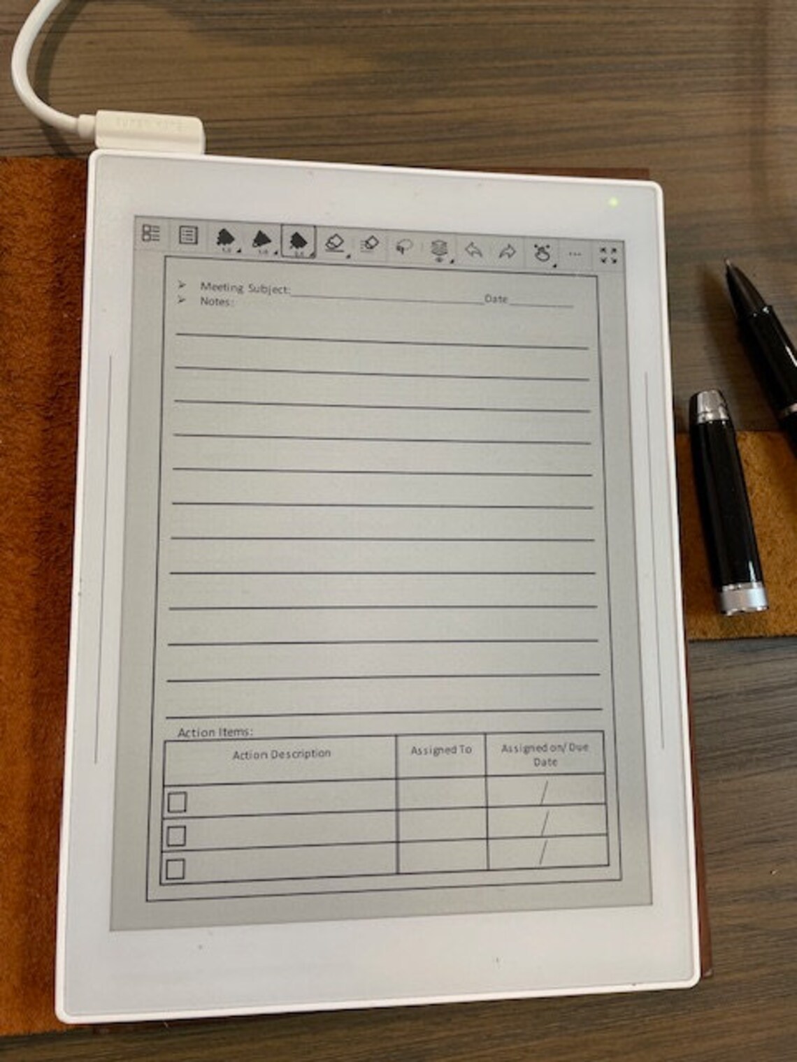 Supernote Nomad A6X2 Meeting Notes Template or Subject Notes - Etsy