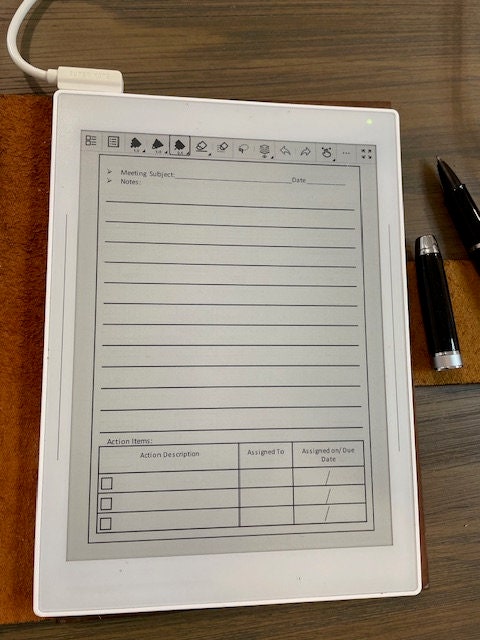 Supernote Nomad A6X2 Meeting Notes Template or Subject Notes - Etsy