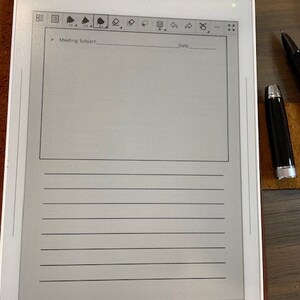 Supernote Nomad A6X2 Meeting Notes Template or Subject Notes - Etsy