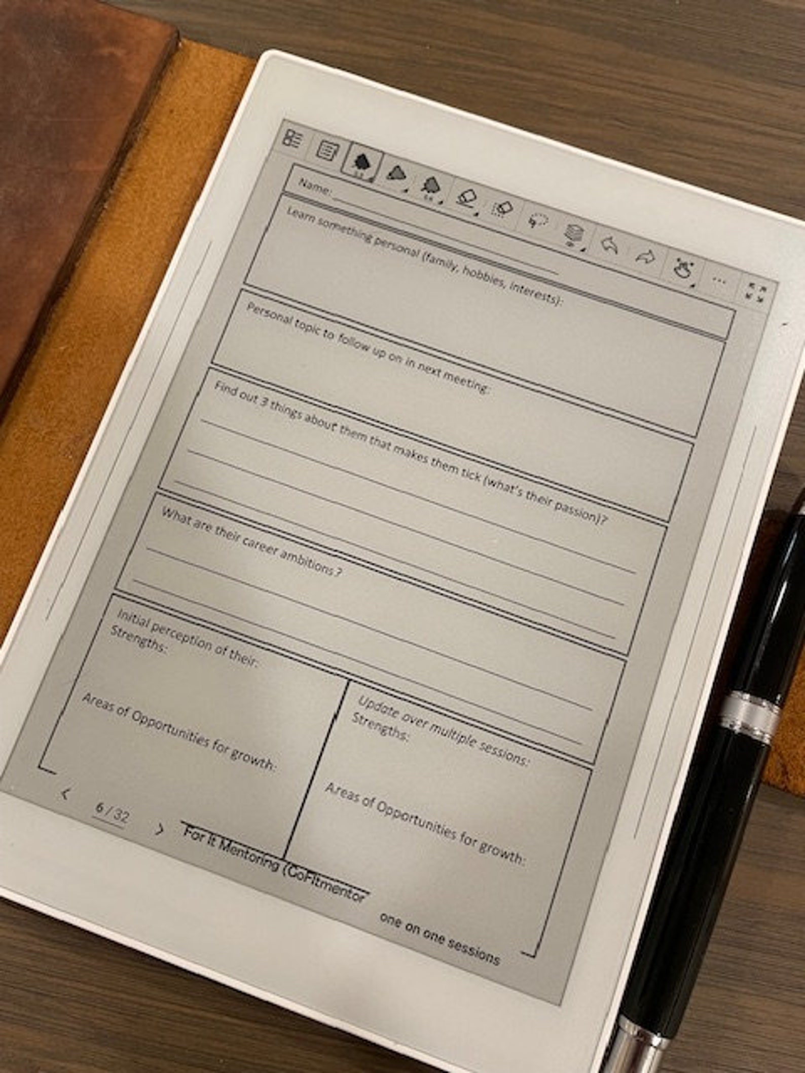 Supernote Nomad A6 Meeting Note and One-on-one Session Templates- My 2 ...