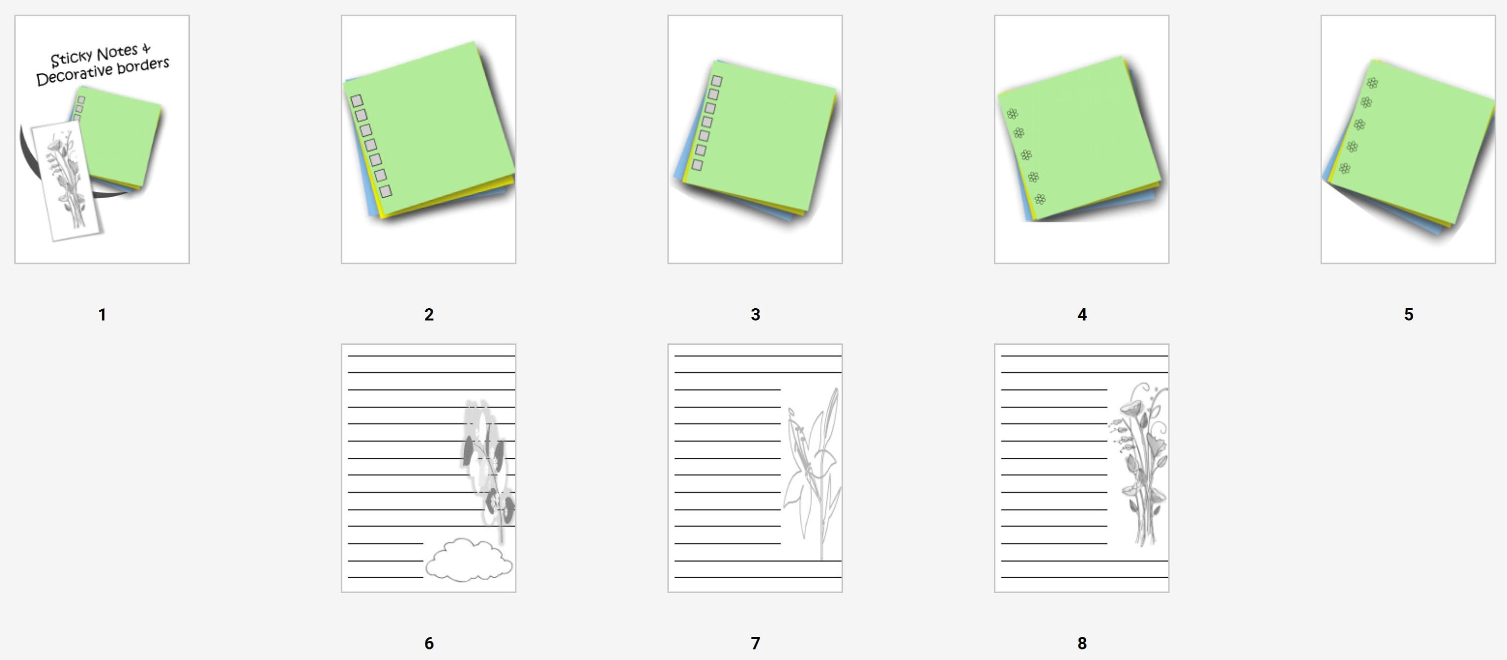 Supernote Nomad A6X2 Sticky Note and Decorative Pages Templates - Etsy