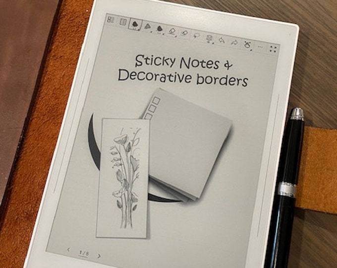 Supernote Nomad A6X2 Sticky Note and Decorative Pages Templates - Etsy