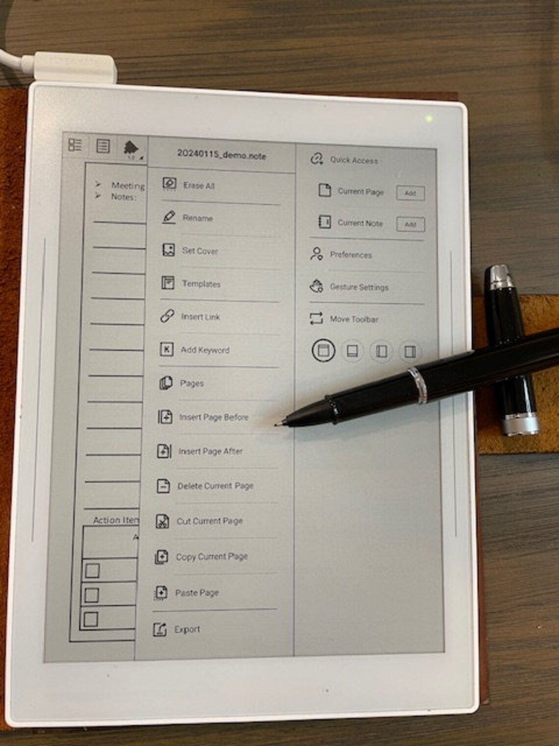 Supernote Nomad A6X2 Meeting Notes Template or Subject Notes - Etsy