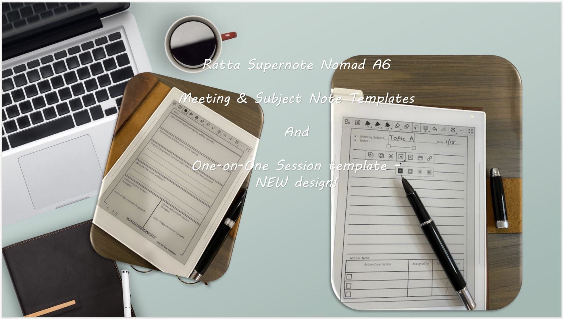 Supernote Nomad A6 Meeting Note and One-on-one Session Templates My 2 ...