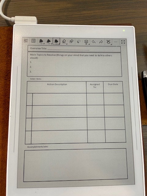 Supernote Nomad A6 Meeting Note and One-on-one Session Templates My 2 ...