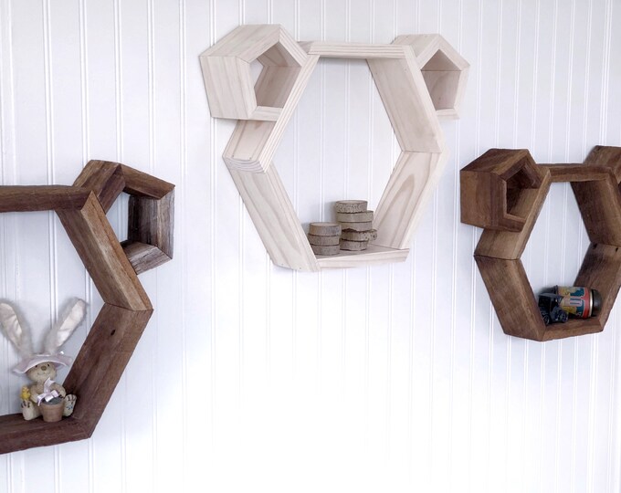 Adorable Bear Wall Shelf - Cute Bear Head Wall Decor - Hexagon Art ...