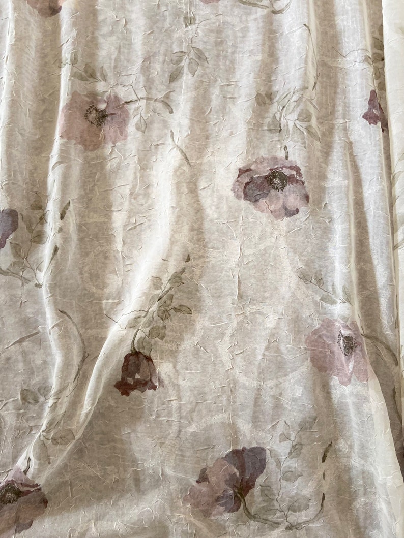 Organza Sheer Flower Fabric - Etsy