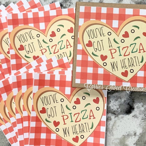 Pizza My Heart Stickers Valentine's Day Pizza Box - Etsy