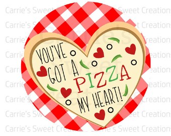 EDITABLE Valentine You Got a Pizza My Heart Kids Gift Tag - Etsy