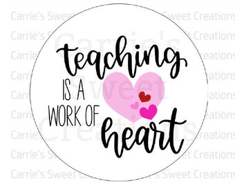 Teaching is a Gift of Heart Printable Tags - Etsy