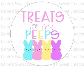 Peeps Printable Tags Treats for My Peeps Gift Tags Happy Easter Gift ...