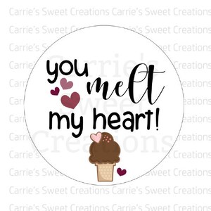 You Melt My Heart- Valentine's Day Printable Tags- Cookie Tags- Bag ...