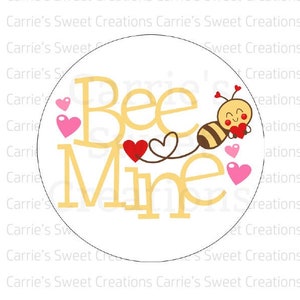 Bee Mine Printable Tag- Gift Tag- Cookie Tag- Valentine's Day- Bumble ...