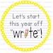 Let's Start This Year off "write"! Printable Tag-cookie Tags-gift Tags ...