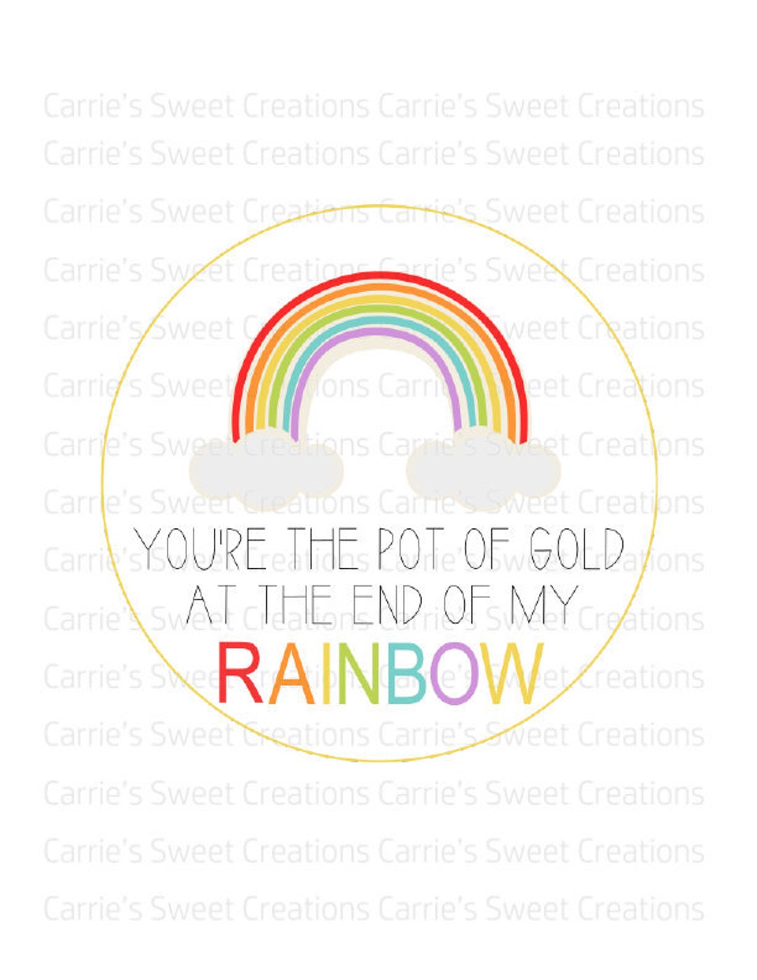 Pot of Gold Rainbow Gift Tags- Printable Tags- St. Patricks Day ...