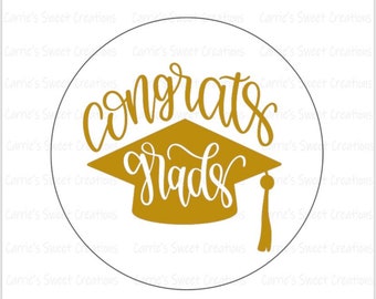 Congrats Grads Printable Tags Graduation Cap Red Printables | Etsy