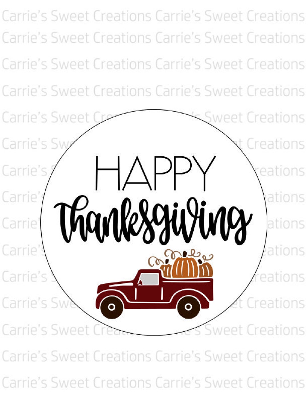 Happy Thanksgiving Printable Tag Cookie Tag Fall Tags - Etsy
