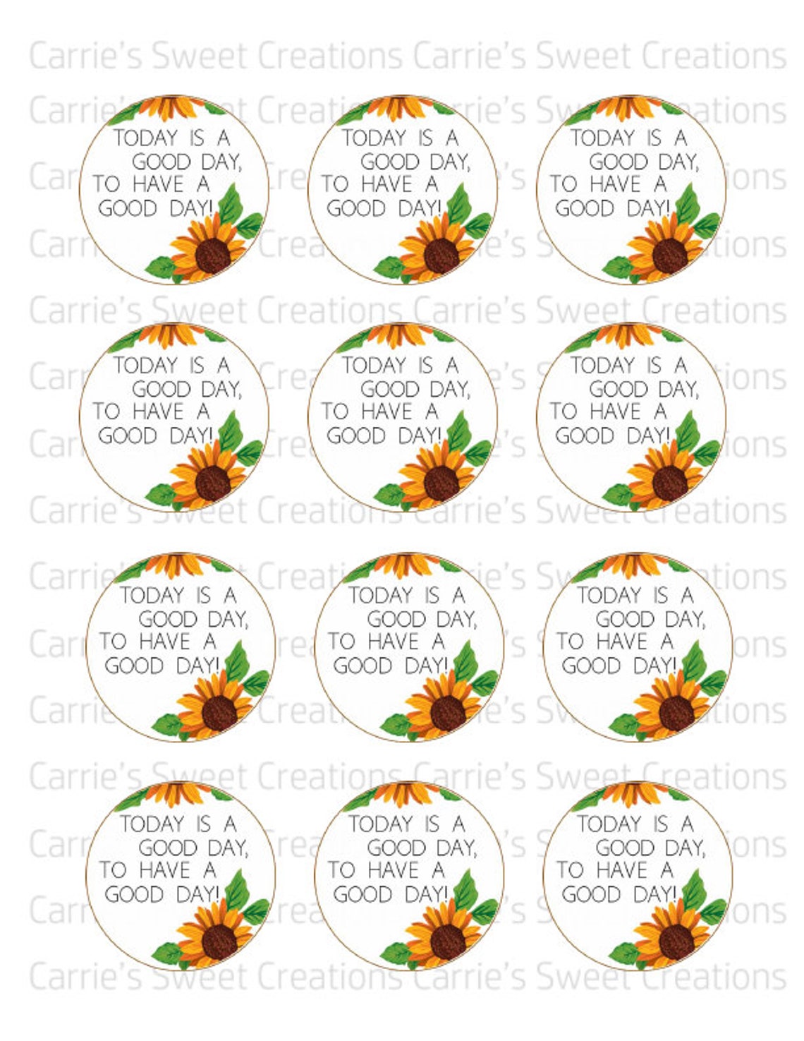 Today Is A Good Day To Have A Good Day Printable Tags Cookie | Etsy