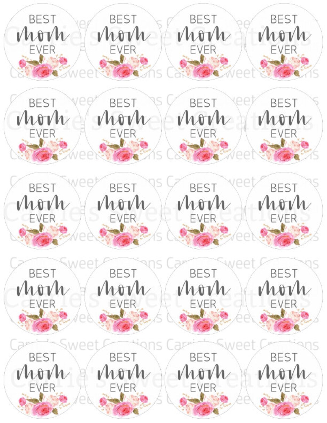 Best Mom Ever Printable Gift Tags- Happy Mother's Day- Instant Digital ...