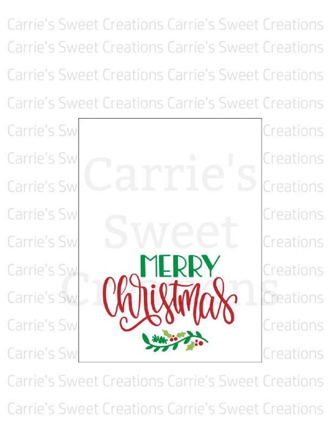 Merry Christmas Bag Topper Printable- Christmas Tags- Cookie Bag ...