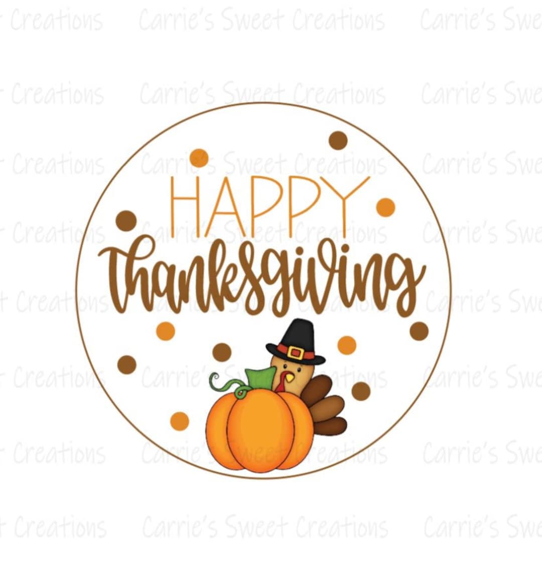 Happy Thanksgiving 2" Gift Tags- Fall Packaging- Thanksgiving Turkey ...