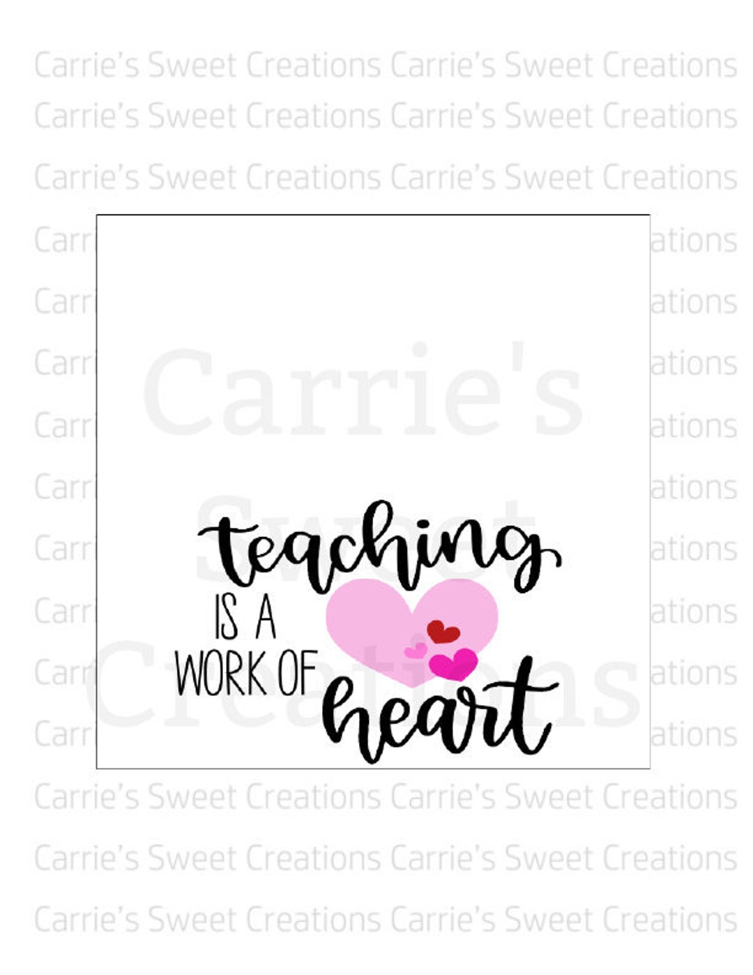 Teaching is A Work of Heart- Printables- Bag Toppers- Teachers Rock ...