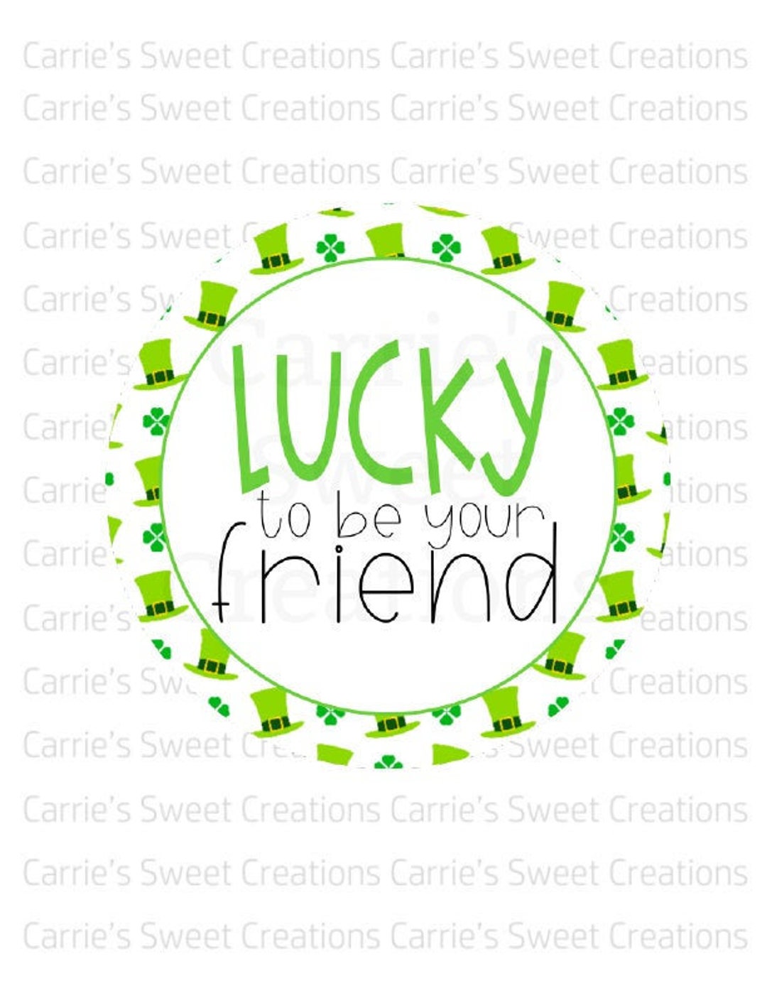 St. Patrick's Day Printables- Lucky to Be Your Friend Printable Tag- St ...