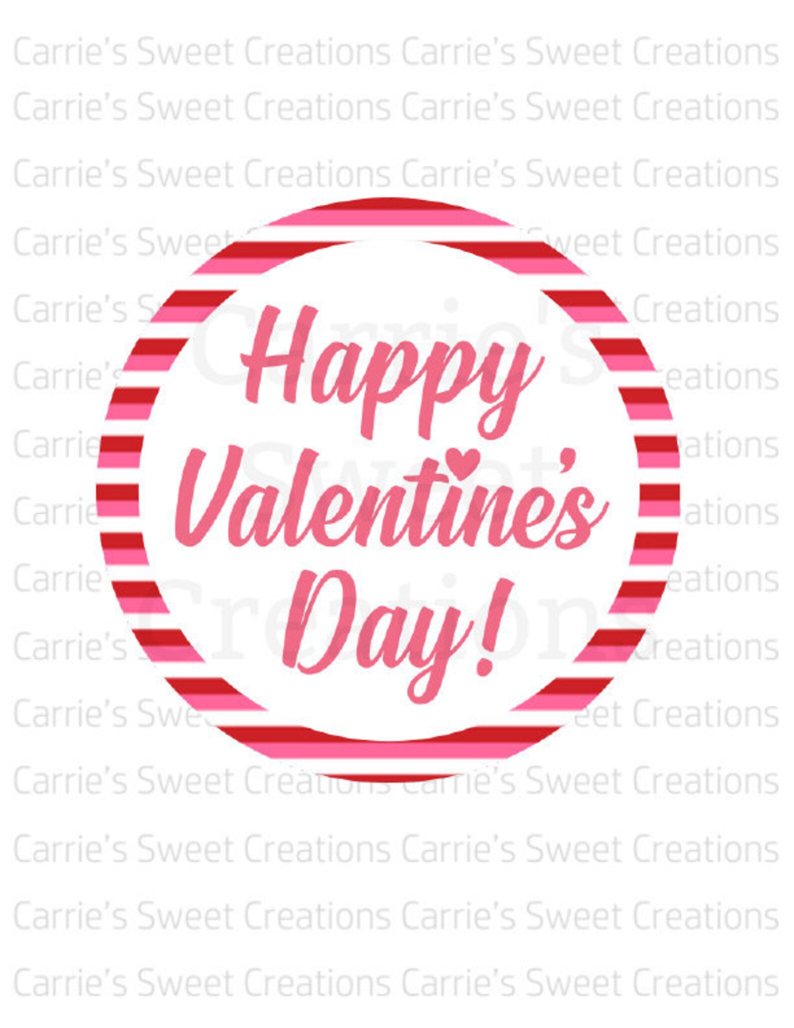 Happy Valentine's Day Printable Tag Gift Tag Cookie Tag - Etsy