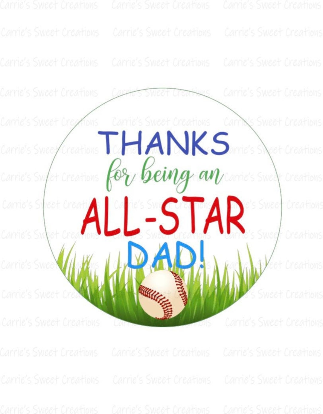 Father's Day Printable Tags- Thanks for Being an All Star Dad Gift Tag ...