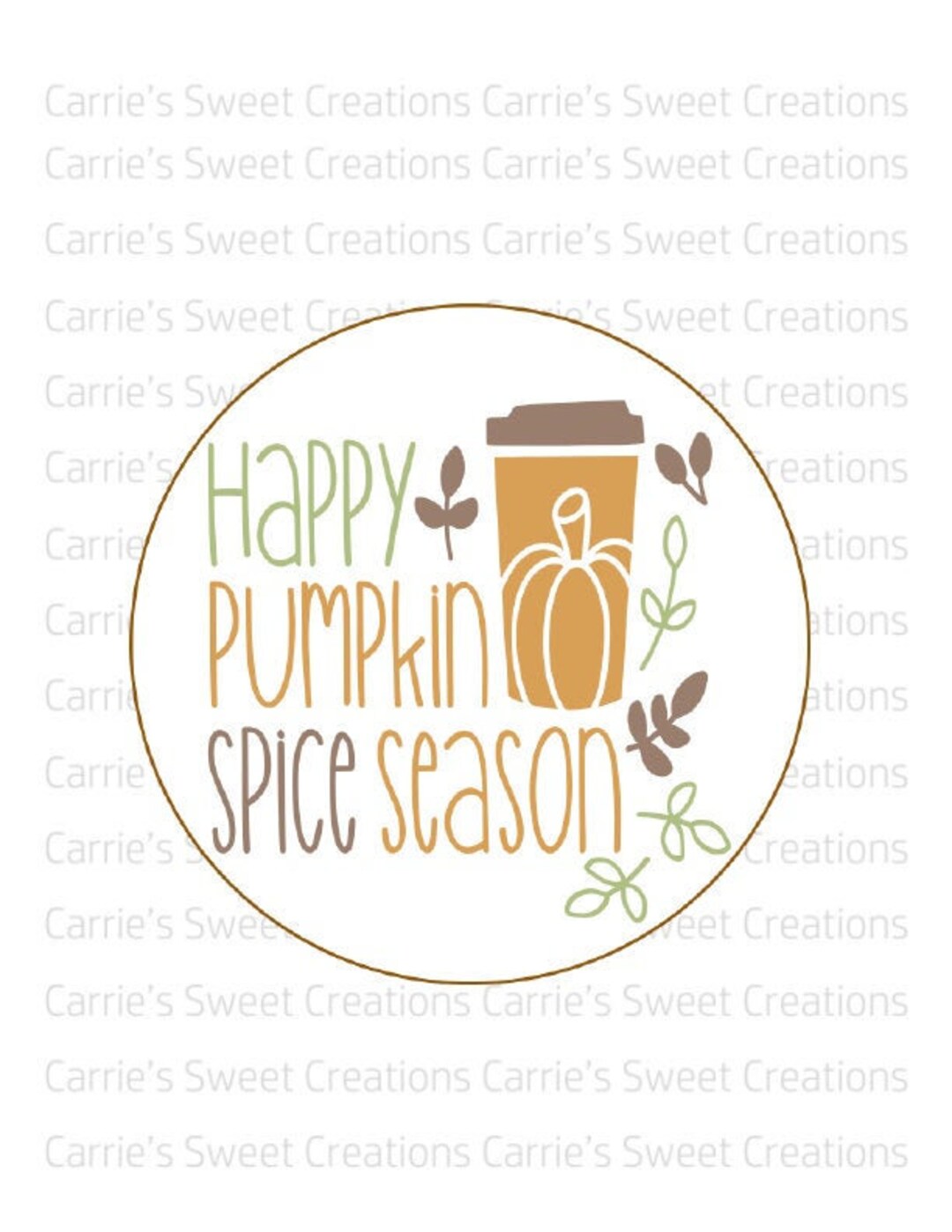 Happy Pumpkin Spice Season Printable Tag- Fall Tags- Pumpkin Latte ...