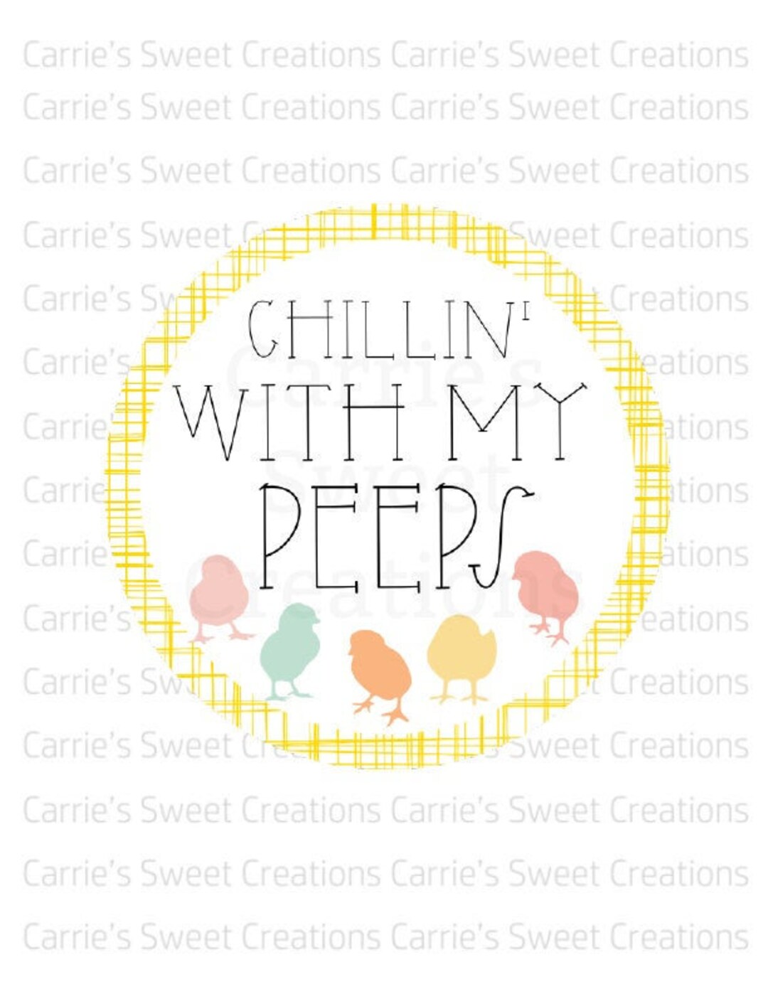 PEEPS Printable Tags- Chillin' With My PEEPS Cookie Tags- Easter ...